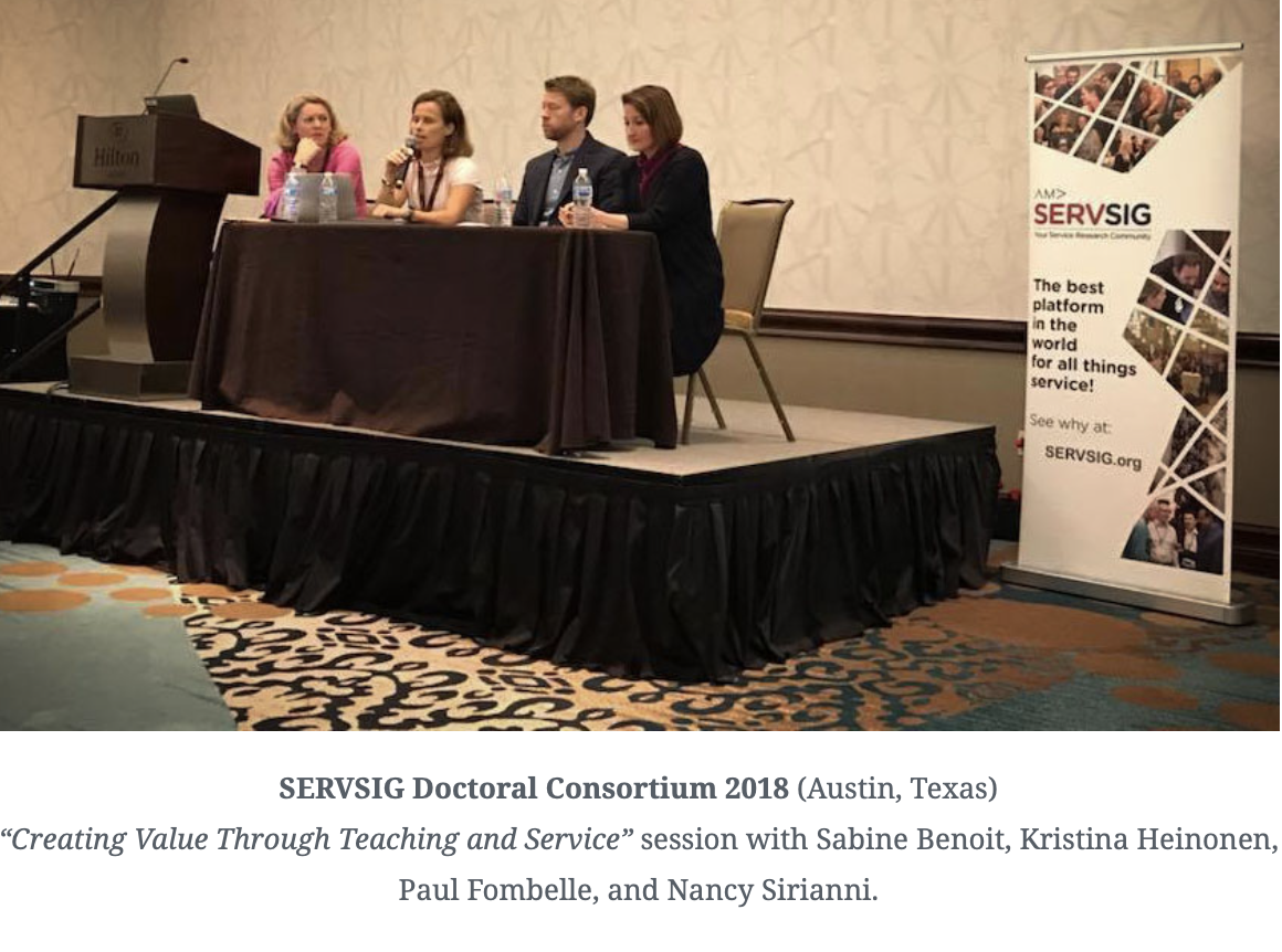 Kristina Heinonen is the new SERVSIG Mentoring Officer. – SERVSIG